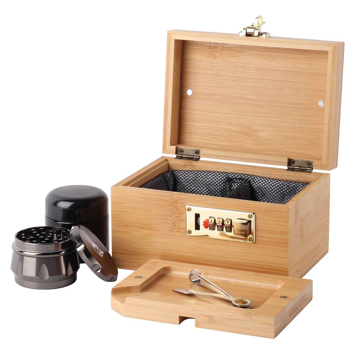 Bamboo Box with Combination Lock Decorative Box for Home Locking ...