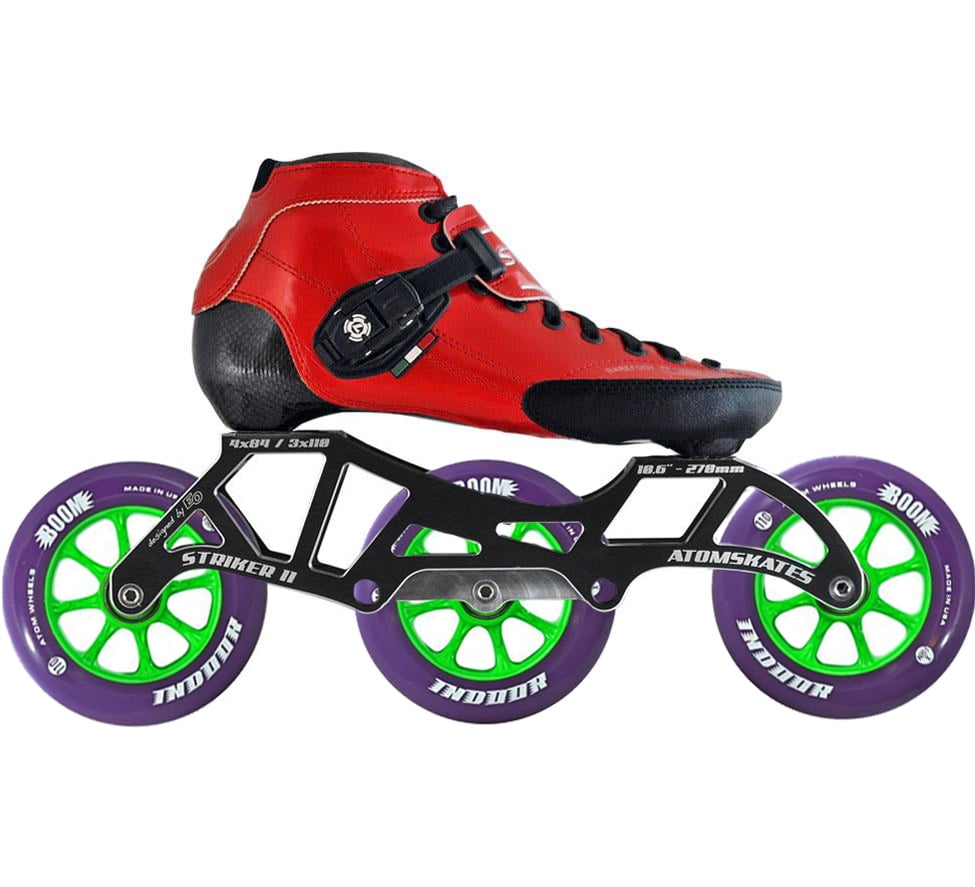 Atom Luigino Strut 3 Wheel Indoor Inline Skate Package (Boom Indoor ...