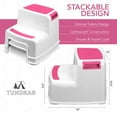 2 Step Stepping Stools for Kids - 2 Pack, Pink| Child, Toddler Safety ...