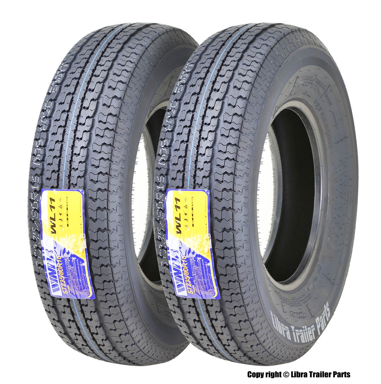 Set of 2 WINDA Premium Trailer Tires ST235/80R16 Radial 10PR Load Range ...