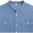 LODIENY Cowboy Washed Shirts for Men with Two Pockets Short Sleeve ...