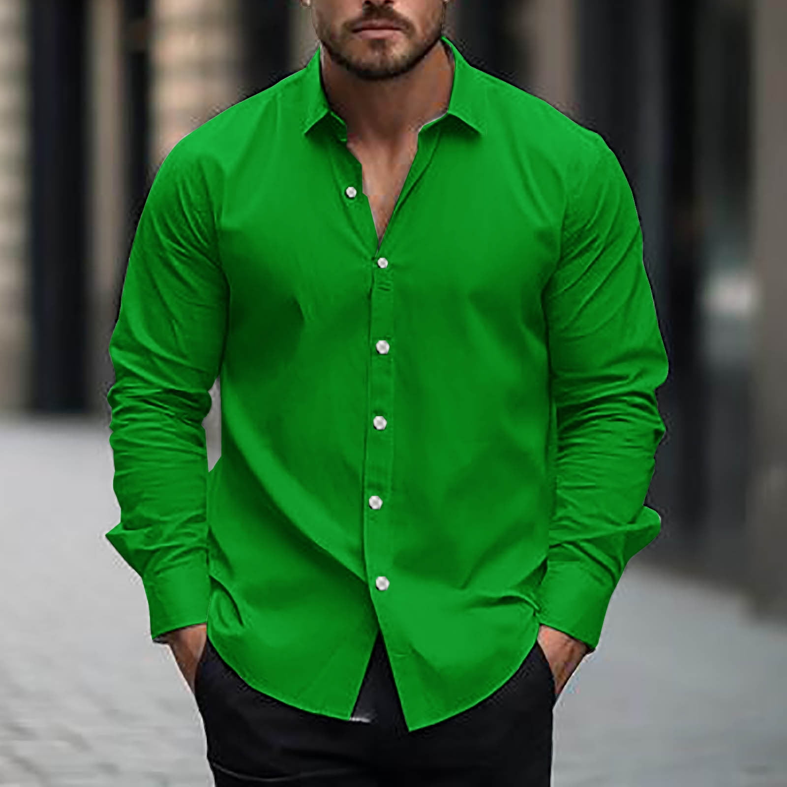 Click here for Peorpel Dress Shirt Men Stylish Casual Lapel V Nec... prices