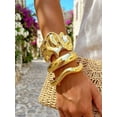 3pcs/Set Boho Fashion Exaggerated Vintage Twisted Wave Wide Bangle ...