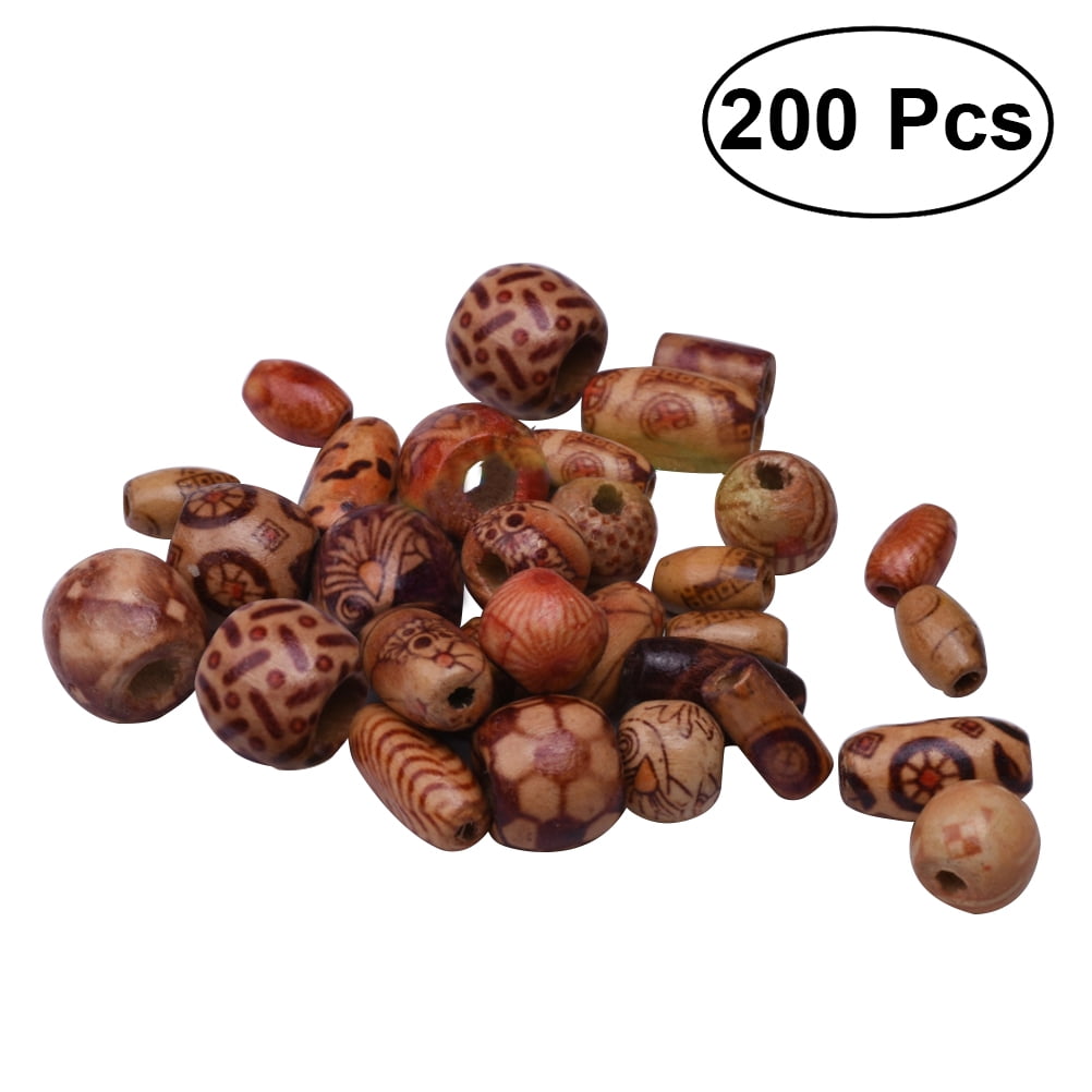 Click here for Eeaseca 200pcs Various Shaped Printed Wooden Beads... prices