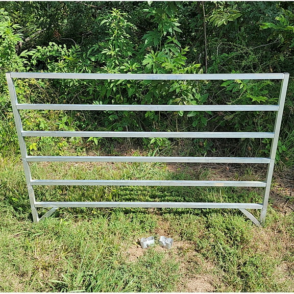 ALUMINUM 5 FT X 10 FT 6 RAIL 40" TALL SHEEP & GOAT STALL KIT PANEL PEN ...