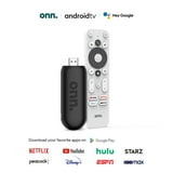 onn. Android TV 2K FHD Streaming Stick with Remote Control & Power ...