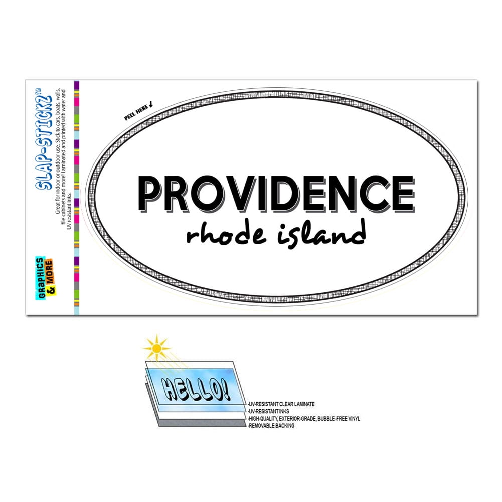 Providence, RI - Rhode Island - Black and White - City State - Oval ...