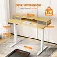 YesFashion Electric Standing Desk, 63x24 Inch Height Adjustable Stand ...