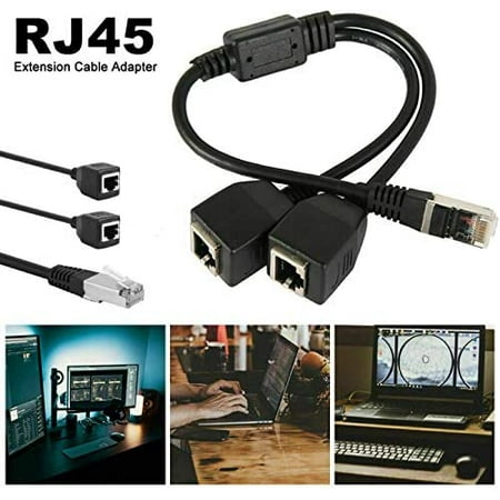 RJ45 Ethernet Splitter Cable,RJ45 Network Splitter Adapter Cable,RJ45 1 ...