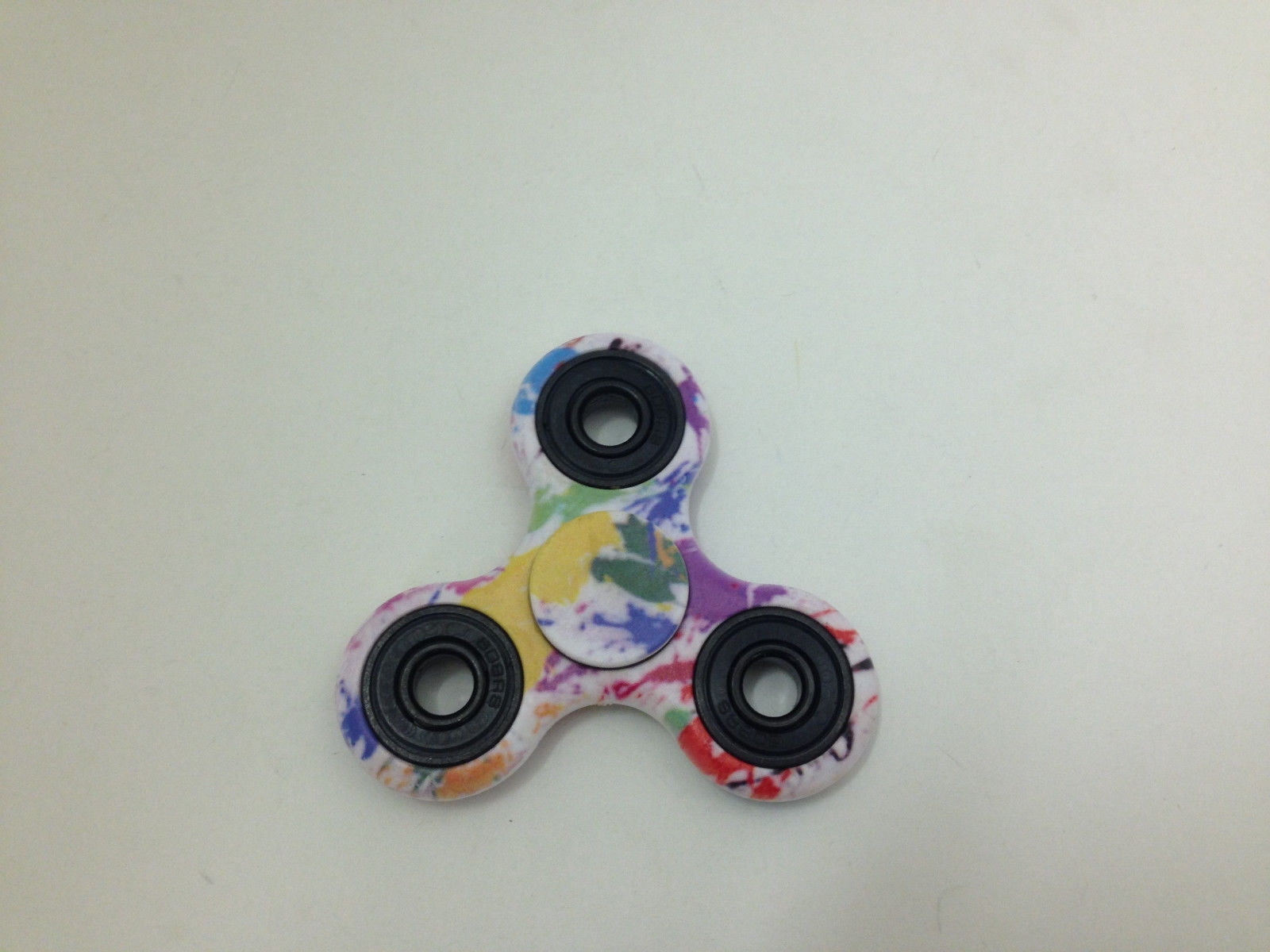 Tri Fidget Spinner Toy Splattered Paint Pattern Hand Spinner Stress and ...