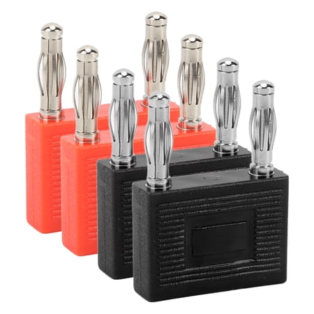 Double Row Banana Connector, Dual Banana Plug Nickel Plated Copper Anti ...