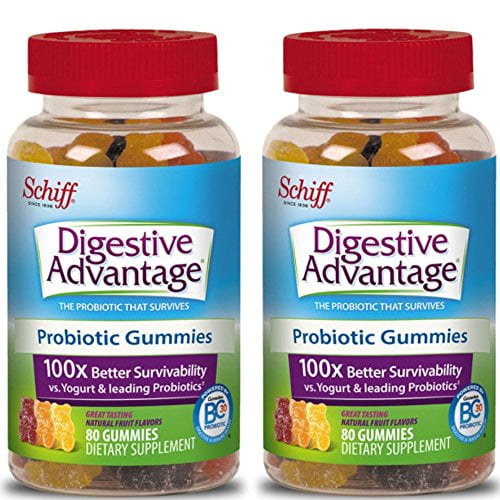 Digestive Advantage Probiotic Gummies 80 ea (Pack of 2) - Walmart.com