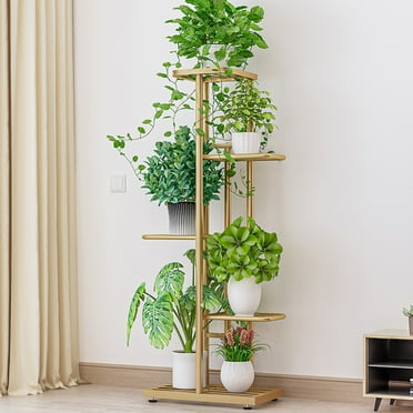 Zzbiiqs Bamboo 3-Tiered Shelves Foldable Plant Stand, Portable Flower ...
