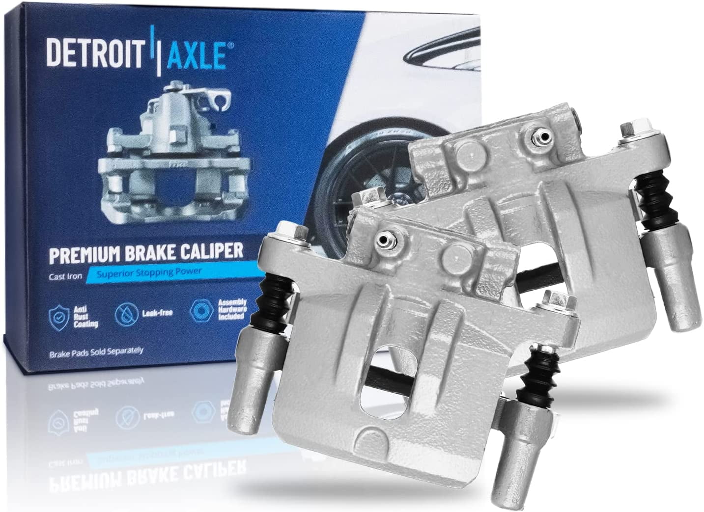 Detroit Axle - Rear Brake Calipers w/Bracket Replacement for Jeep ...