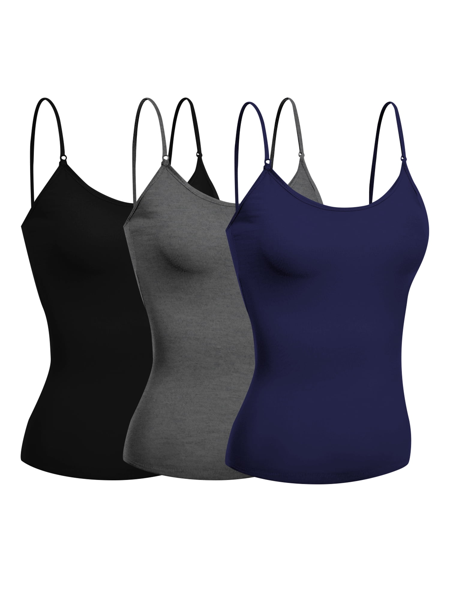 Emmalise Women's Camisole Built in Bra Wireless Fabric Support Short ...