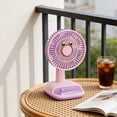 Candy Color Desktop Mini Fan with USB Rechargeable Battery, Ultra Quiet ...