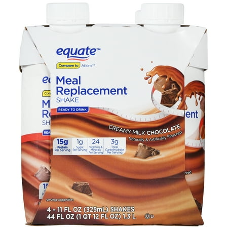 Equate Meal Replacement Milk Chocolate Shake, 44 Oz., 4 Count – BrickSeek