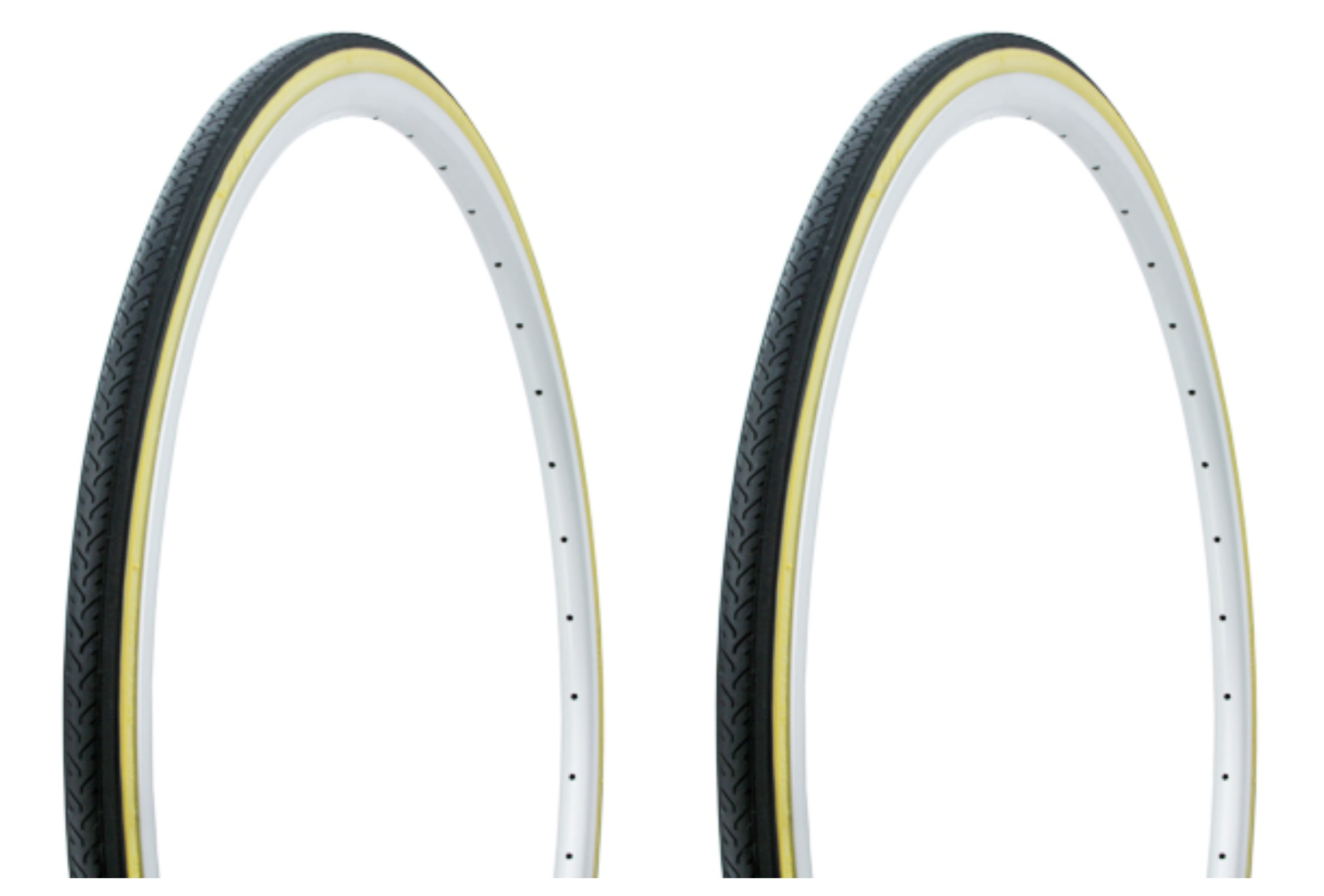 Tire set. 2 Tires. Two Tires Duro 700 x 25c Black/Gum Side Wall HF-187 ...