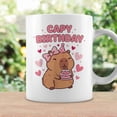 Capybara Birthday Girl Cute Capybara Animal Lovers Bow Party Coffee ...