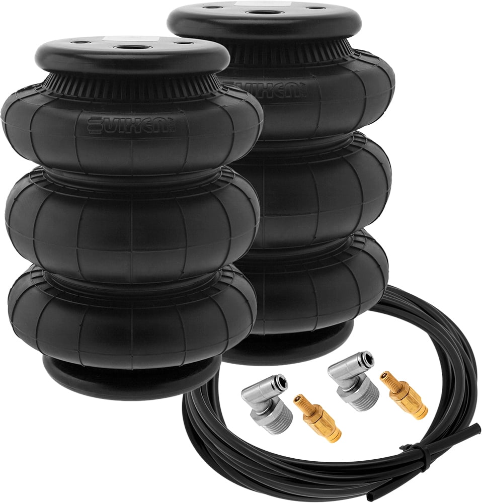 Vixen Air 1/2" NPT Single Air Port Triple Bellow Suspension Air Spring ...