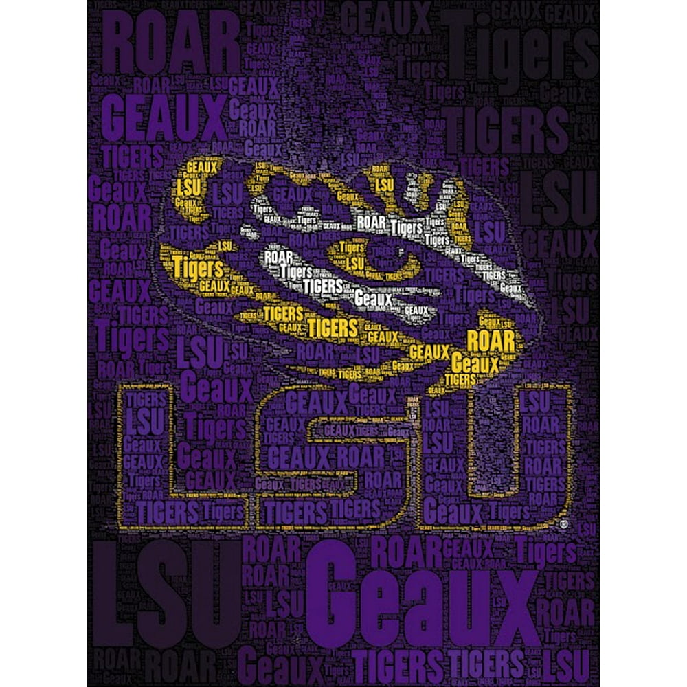 LSU Tigers Geaux Tigers Poster - Walmart.com - Walmart.com