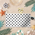 1 piece, beach towel with regular black waves on a white background as ...