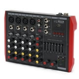 Miumaeov Professional 6 Channel Bluetooth Studio Audio Mixer Power ...
