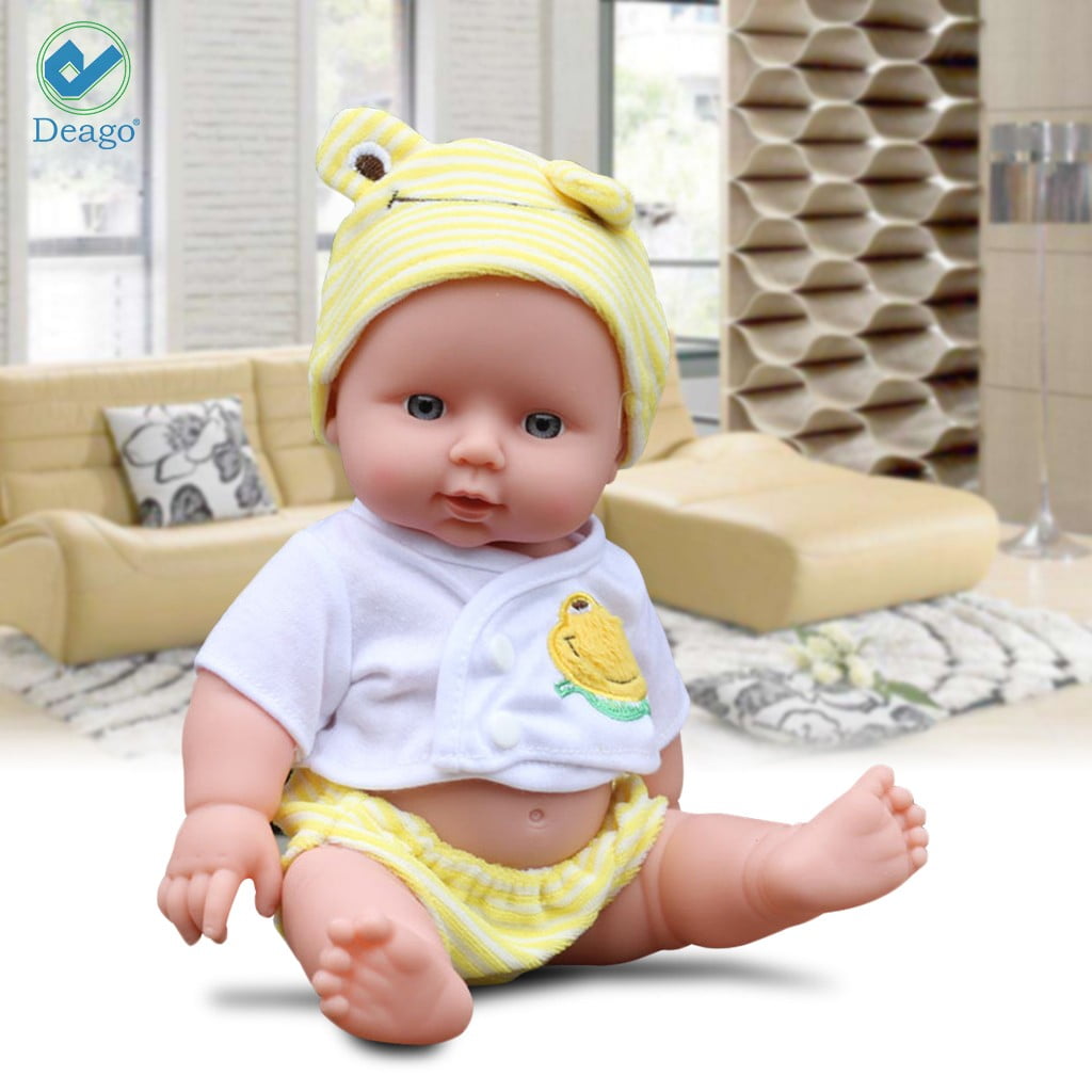 Deago 12" Handmade Lifelike Baby Girl Doll Silicone Vinyl Reborn Lovely ...