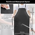 Waterproof Rubber Apron, 43" Anti-Tear Heavy Duty Vinyl Adjustable ...
