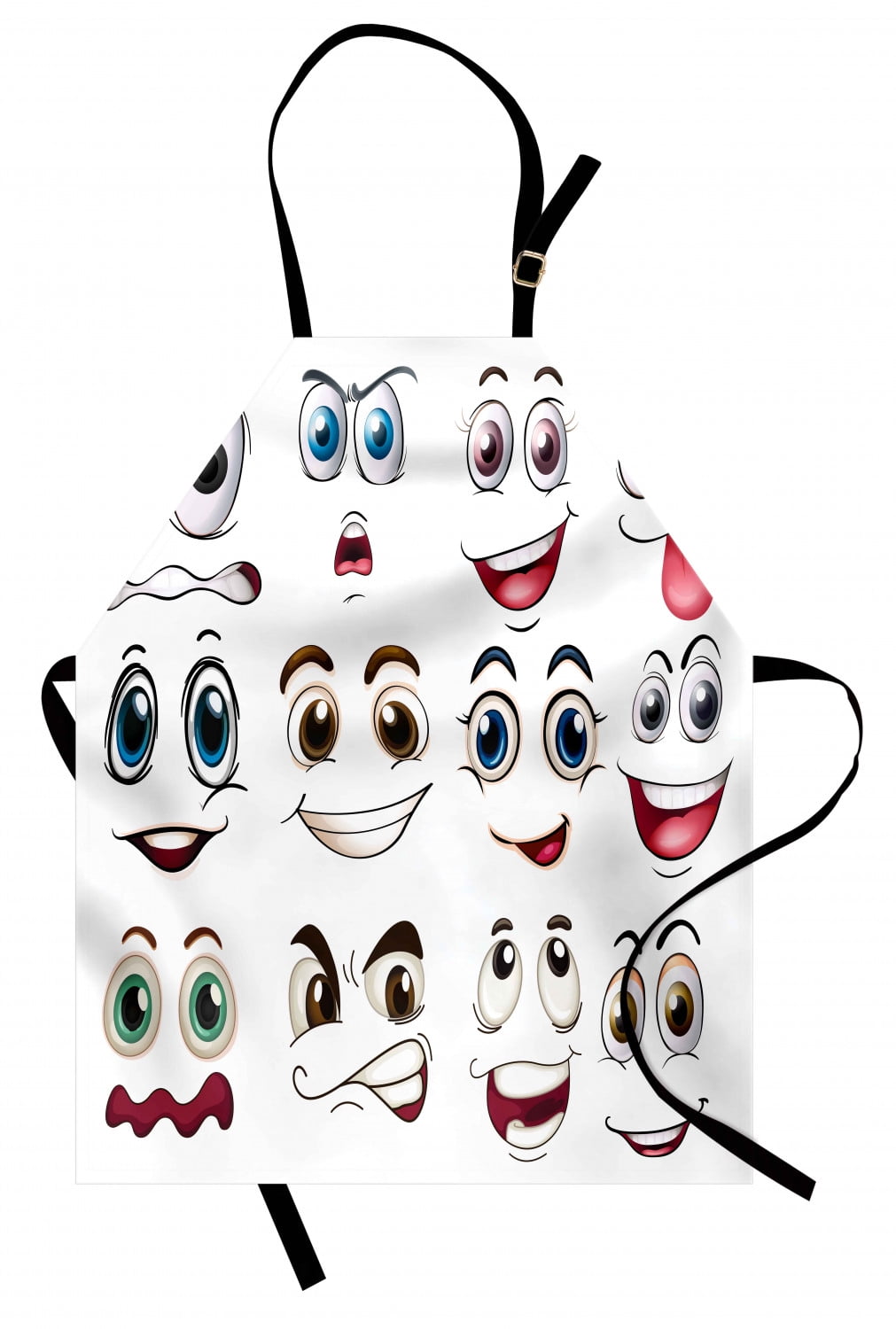 Cartoon Apron Smiley Face and Emoji Cartoon Hand Drawing Image with ...