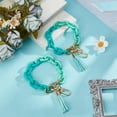 2Pcs Acrylic Cable Chain Bracelet Pendant Decorations with Tassel and ...