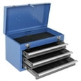 Blue Rolling 3-Drawer Tool Chest: Detachable Toolbox with Wheels, Large ...