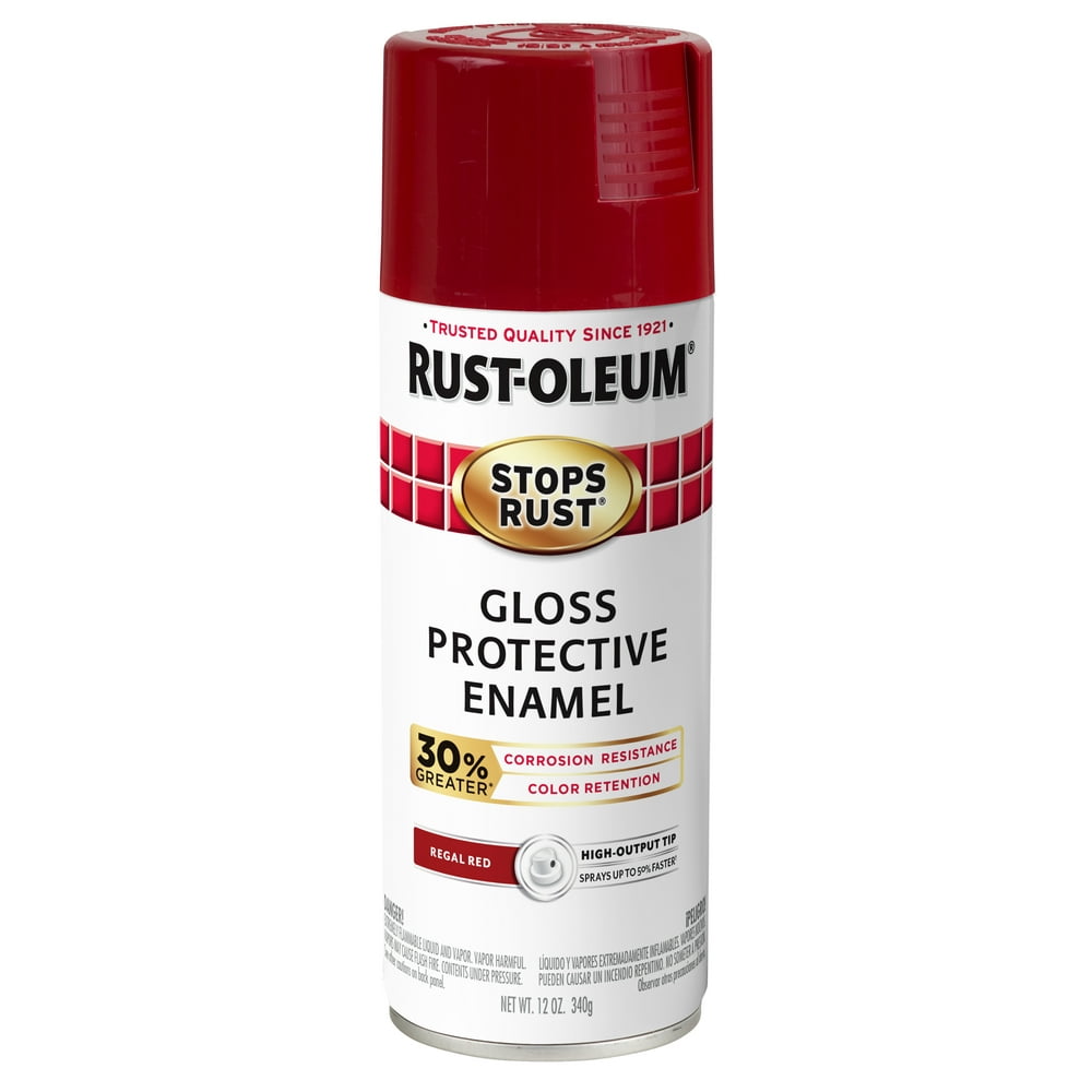 Regal Red, Rust-Oleum Stops Rust Advanced Gloss Spray Paint, 12 oz ...
