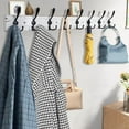 32.2'' Large Coat Rack Wall Mount Coat Hooks with 8 Metal Black Triple ...