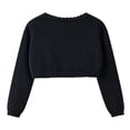 BXJX Girls Cropped Cardigans, Cute Knitted Open Front Long Sleeve Kids ...