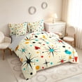 Manfei Mid-Century Atomic Starburst King Bedding, Abstract Theme King ...