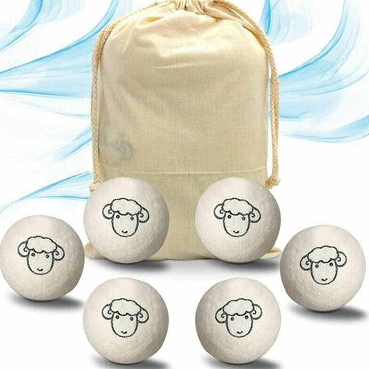 Click here for Reiche 6 Pieces Natural Wool Dryer Balls  Wool Dry... prices