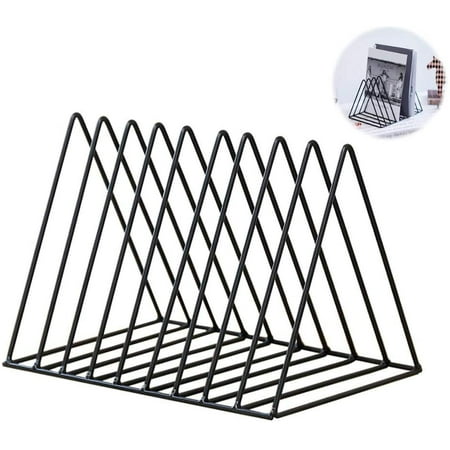 Magazine Rack Book Record Holder, Desktop Iron Storage Rack Bookshelf ...