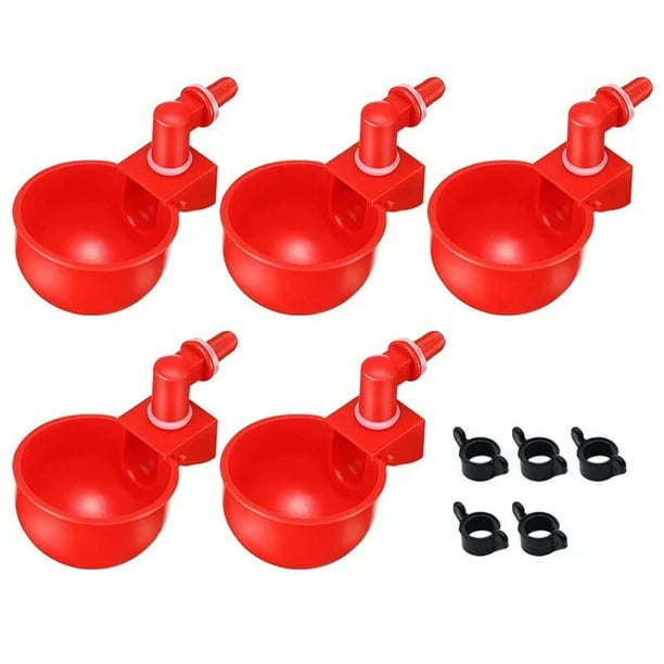 1/5/10Pcs Automatic Chicken Waterer Cups Poultry Water Feeder Watering ...