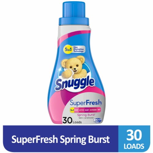 Snuggle Plus Super Fresh Liquid Fabric Softener, Spring Burst, 31.7 ...