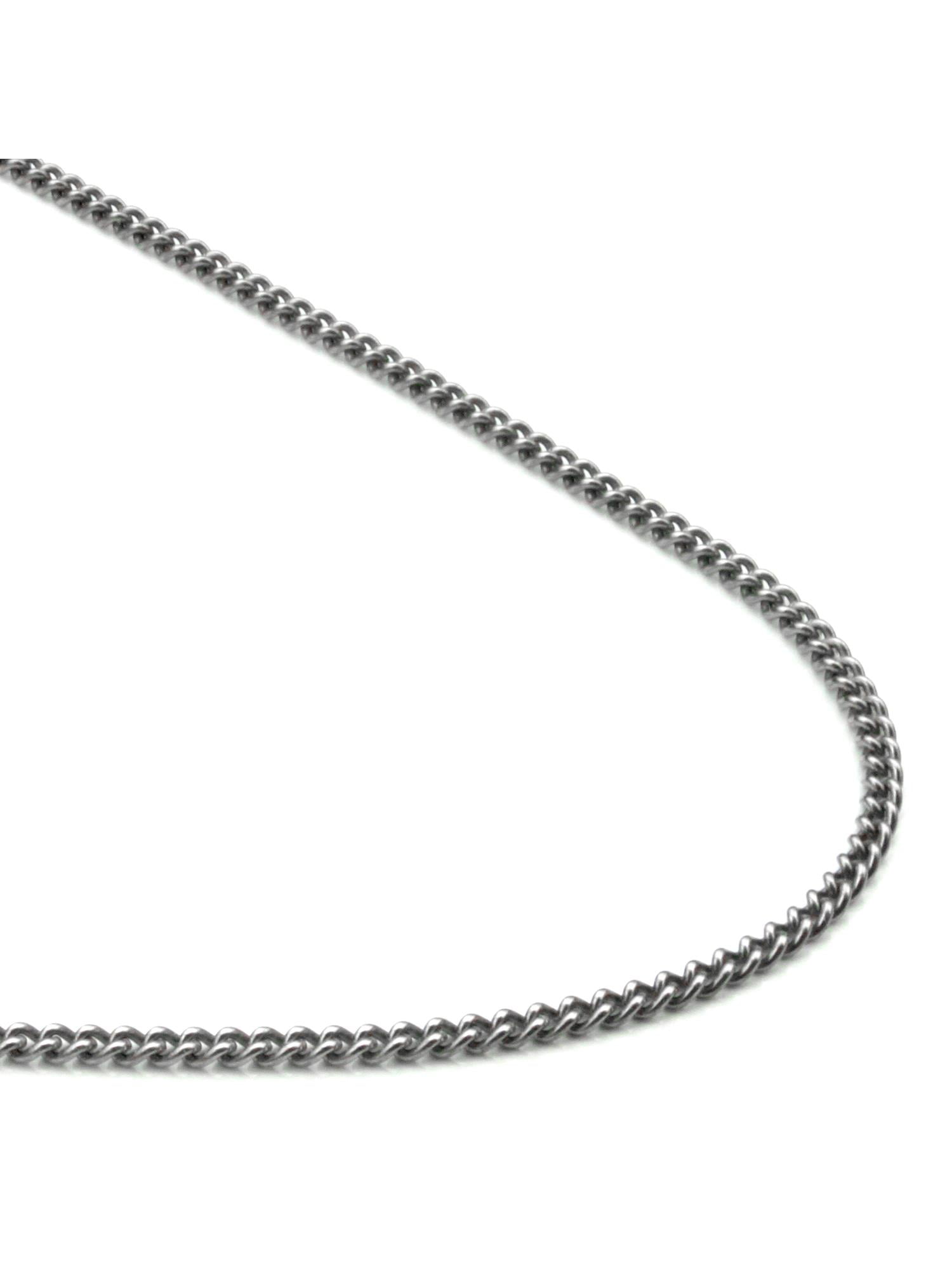 Titanium Kay Solid Titanium 2MM Curb Link High Polish Finish Chrome ...