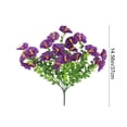 Artificial Flowers 14.56in Faux Trumpet Flowers Bushes Fake Outdoor ...