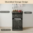 Tolead Wooden Double Trash Can Cabinet with Hidden Garbage Bin and ...