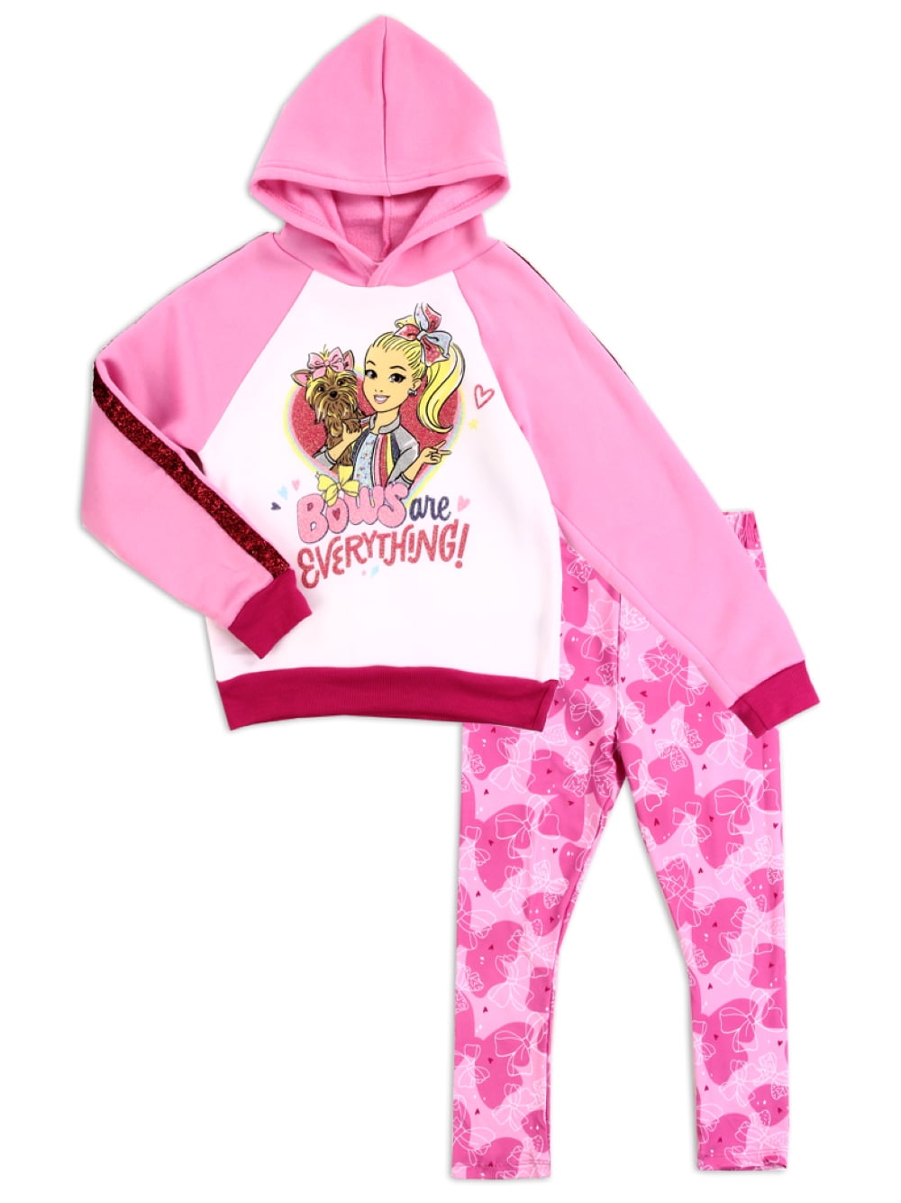 JoJo Siwa Girls' Fleece Hoodie and Leggings Set (Little Girls ...