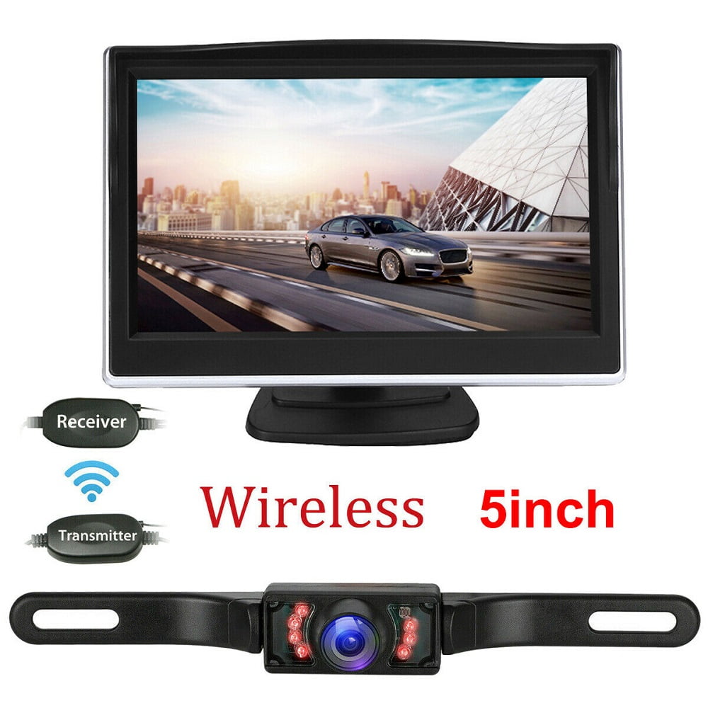 5" LCD Wireless Car Backup Camera Rear View Parking System Night Vision ...