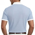 DPTALR Men's Color Block Waffle Knit Shirt,Short Sleeve Casual Pocket ...