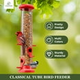 Kingsyard, Bird Feeders, 6 Feeding Ports, Outdoor Hanging Tube ...