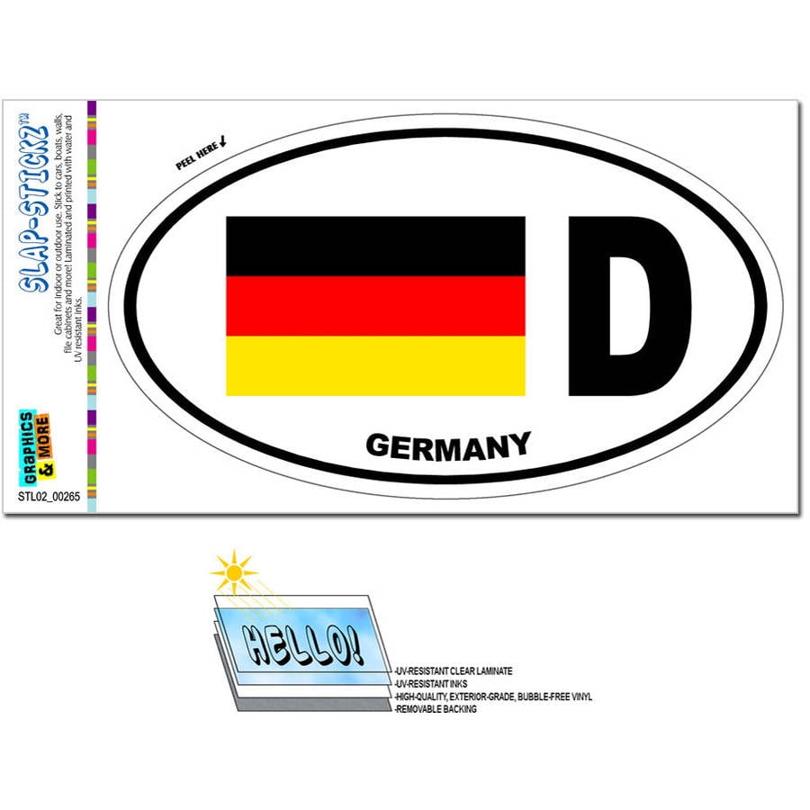 Germany German Flag D Euro Oval Automotive Car Window Locker Bumper ...