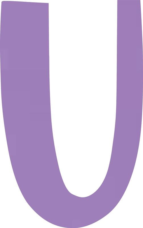 Acrylic Letter U Blank Craft, 8'' Tall Lavender Custom Wedding Reception Signage, DIY - Walmart.com