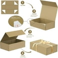 13.8x9x4.3 Inch Gold Magnetic Gift Box With Ribbon for Wedding Holiday ...